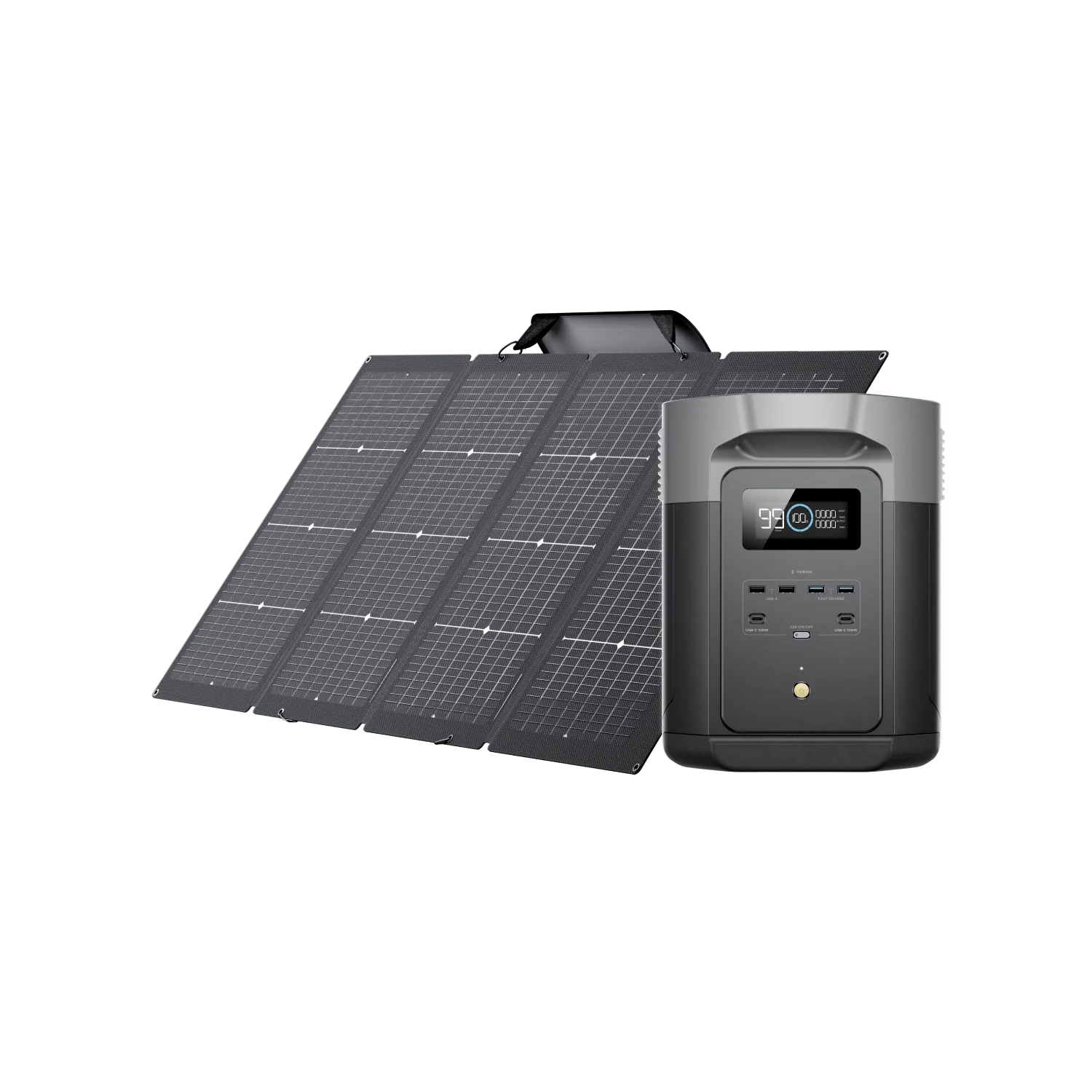 Portable Solar Kit | EcoFlow DELTA 2 Max 2,400W 2,048Wh Portable Power ...